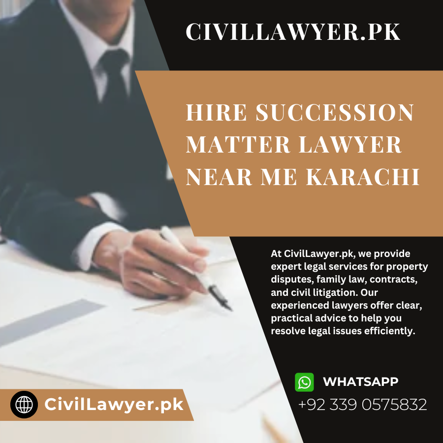 Best Succession Matter Lawyer in Karachi | Civil Lawyer in Karachi Near Me